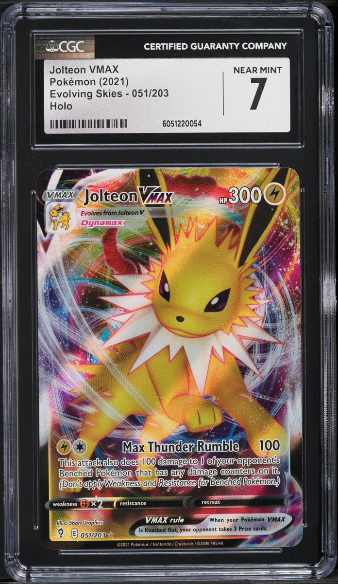 2021 Pokemon Sword & Shield Evolving Skies Jolteon VMAX #51 CGC 7 NRMT on Fanatics Collect
