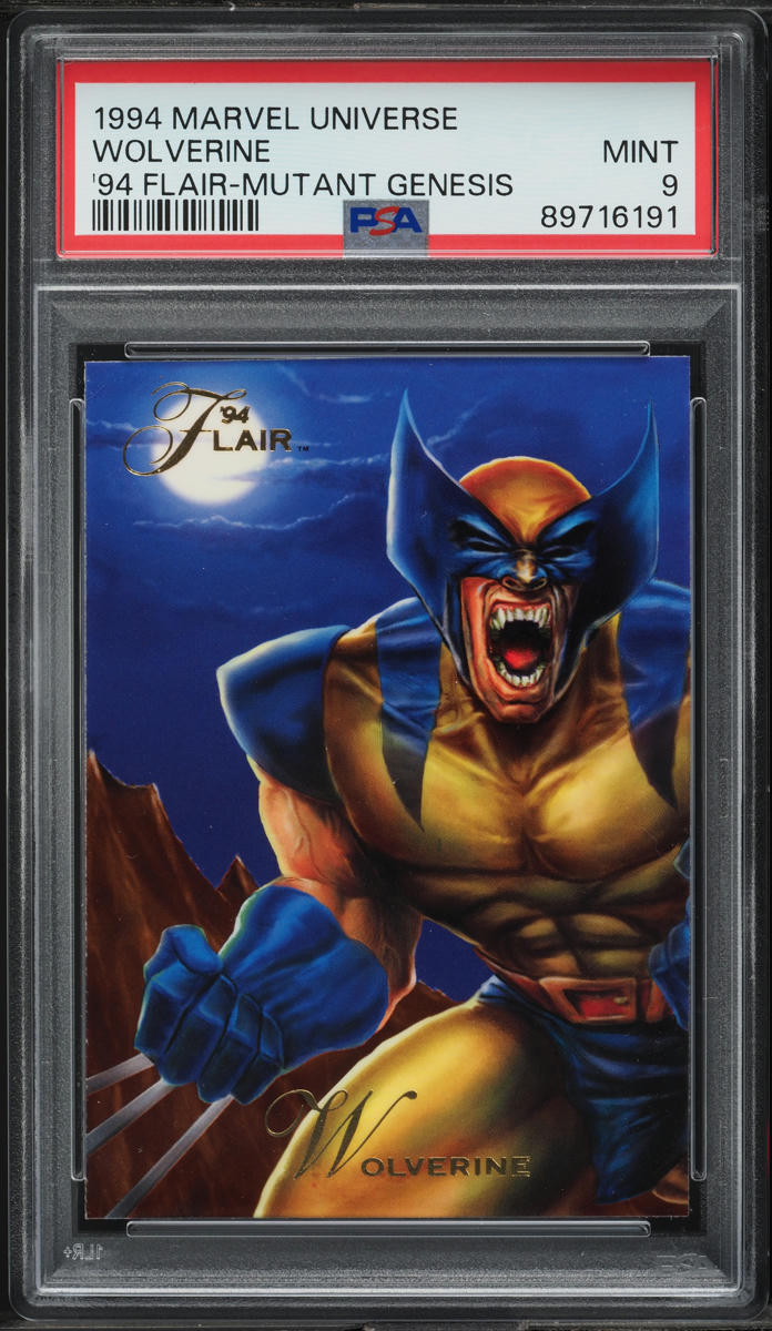 1994 Flair Marvel Universe Mutant Genesis Wolverine PSA 9 MINT on ...
