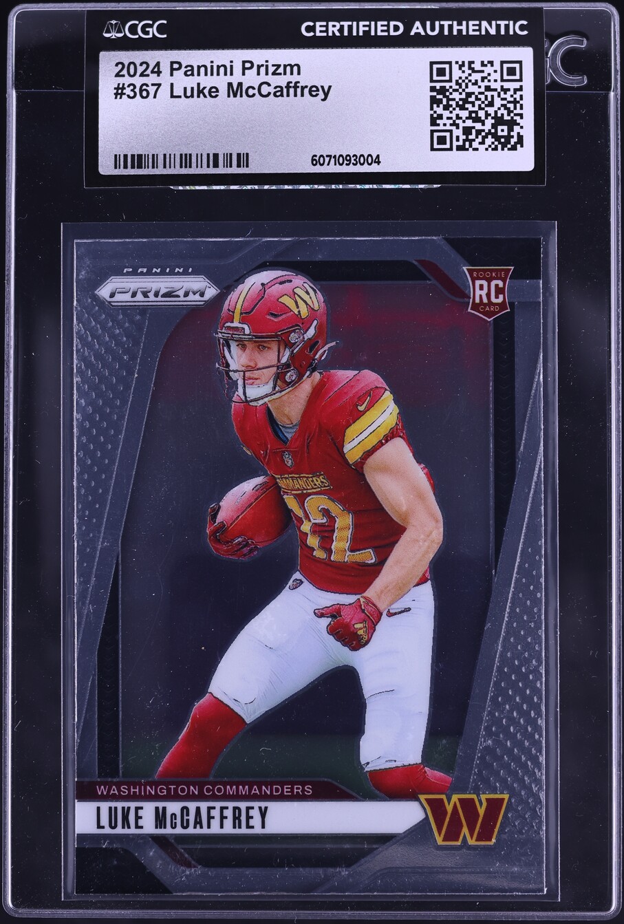 2024 Panini Prizm Luke McCaffrey ROOKIE #367 CGC AUTH on Fanatics Collect