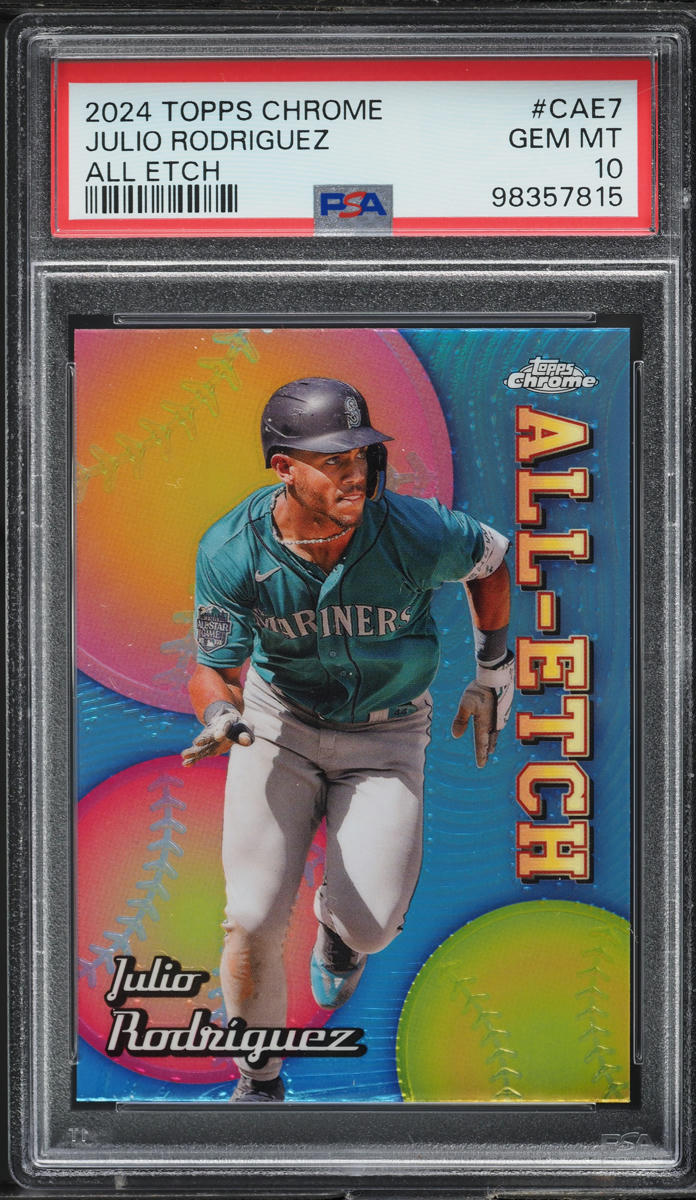 2024 Topps Chrome Helix #HX24 Julio Rodriguez PSA 9 on Fanatics Collect