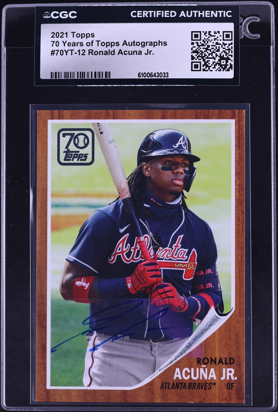 2021 Topps 70 Years Ronald Acuna Jr. AUTO /10 #70YT-12 CGC AUTH on ...