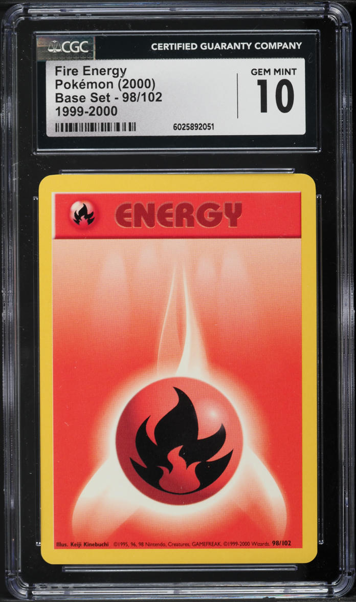 1999-2000 Pokemon Base Set Fire Energy #98 CGC 10 GEM MINT on Fanatics ...