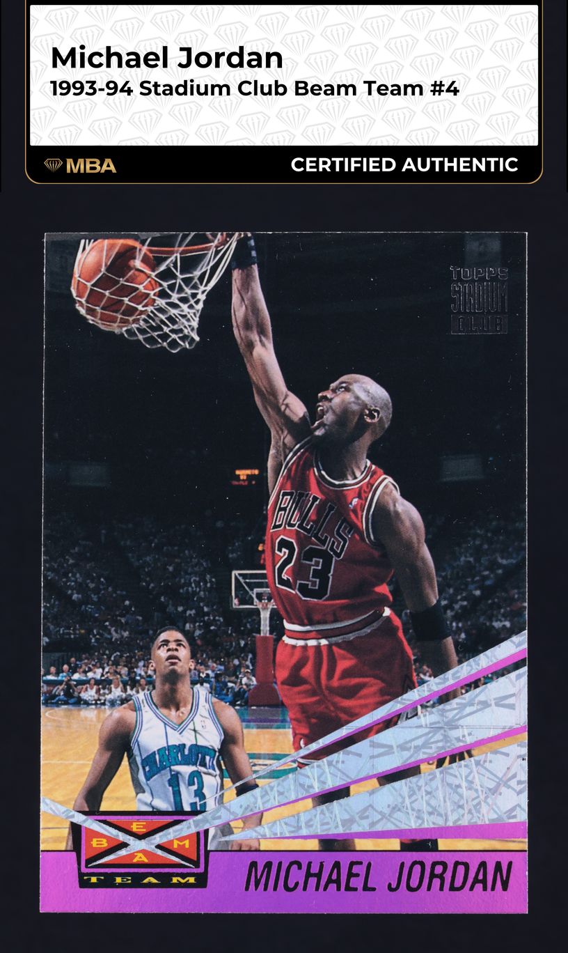 1993 Stadium Club Beam Team Michael Jordan #4 MBA AUTH on Fanatics Collect