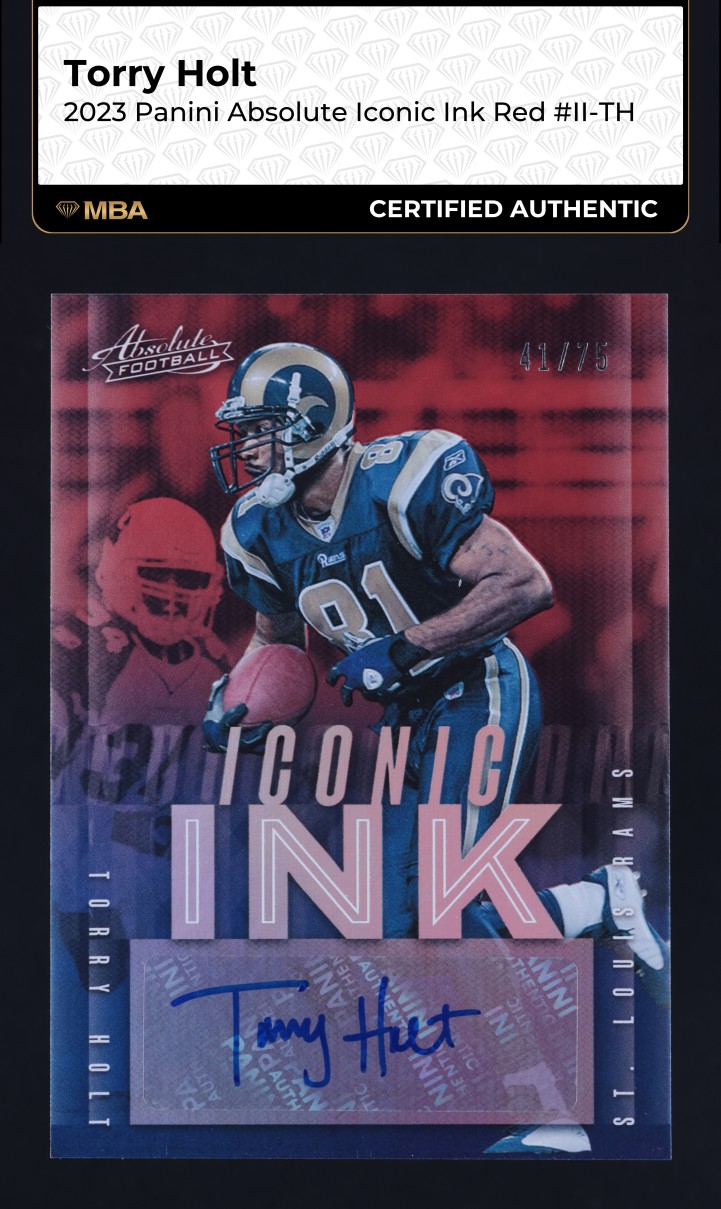 2023 Absolute Iconic Ink Red Torry Holt AUTO /75 #II-TH MBA AUTH on Fanatics Collect