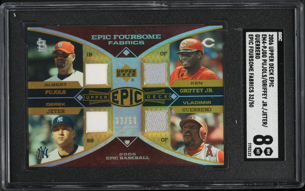 2006 Upper Deck Epic Foursome Pujols Griffey Jr. Jeter Guerrero PATCH ...