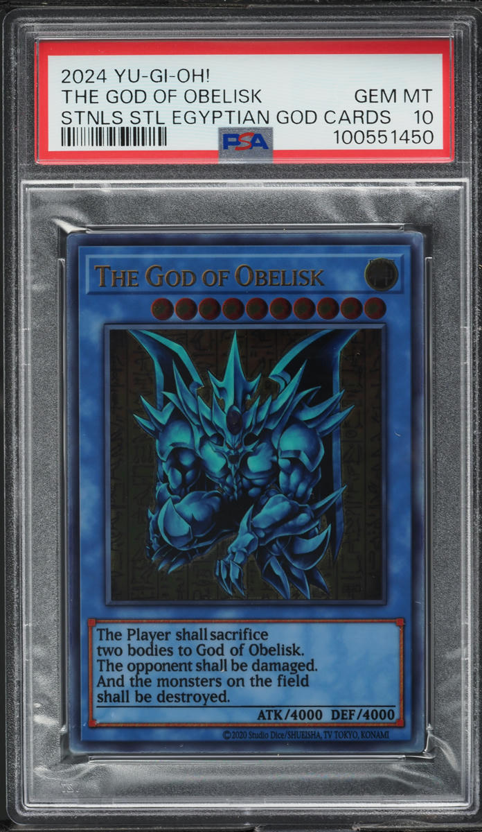 2024 Yu-Gi-Oh! Stainless Steel Egyptian God The God Of Obelisk PSA 10 GEM MINT on Fanatics Collect