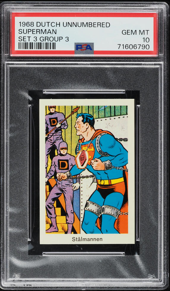1968 Dutch Unnumbered Set 3 Group 3 Superman PSA 10 GEM MINT on ...