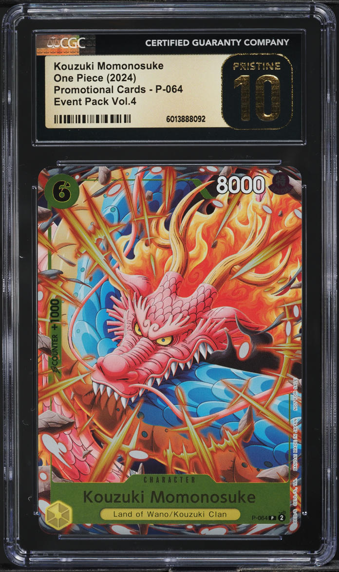 2024 One Piece Promo Event Pack Vol.4 Kouzuki Momonosuke #P-064 CGC 10 PRISTINE on Fanatics Collect