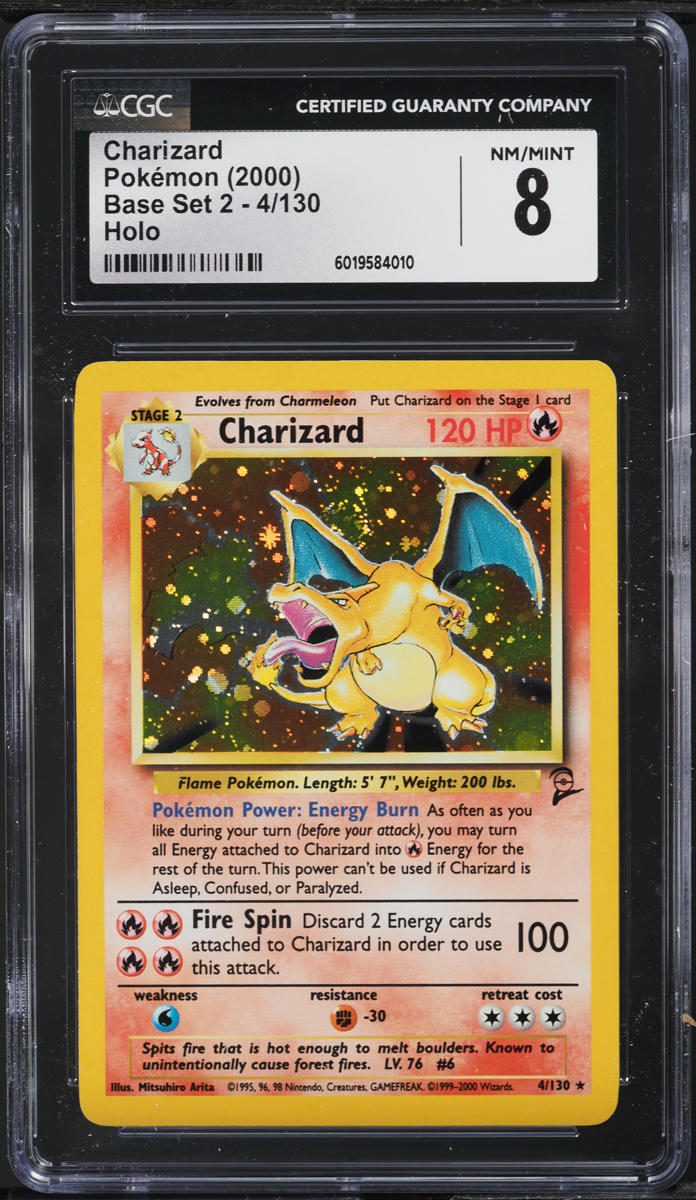 2000 Pokemon Base Set 2 Holo Charizard #4 CGC 8 NM-MT on Fanatics Collect