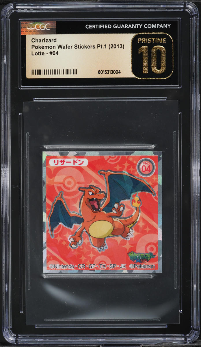 2013 Pokemon Japanese Lotte Wafer Stickers Pt.1 Charizard #04 CGC 10 ...