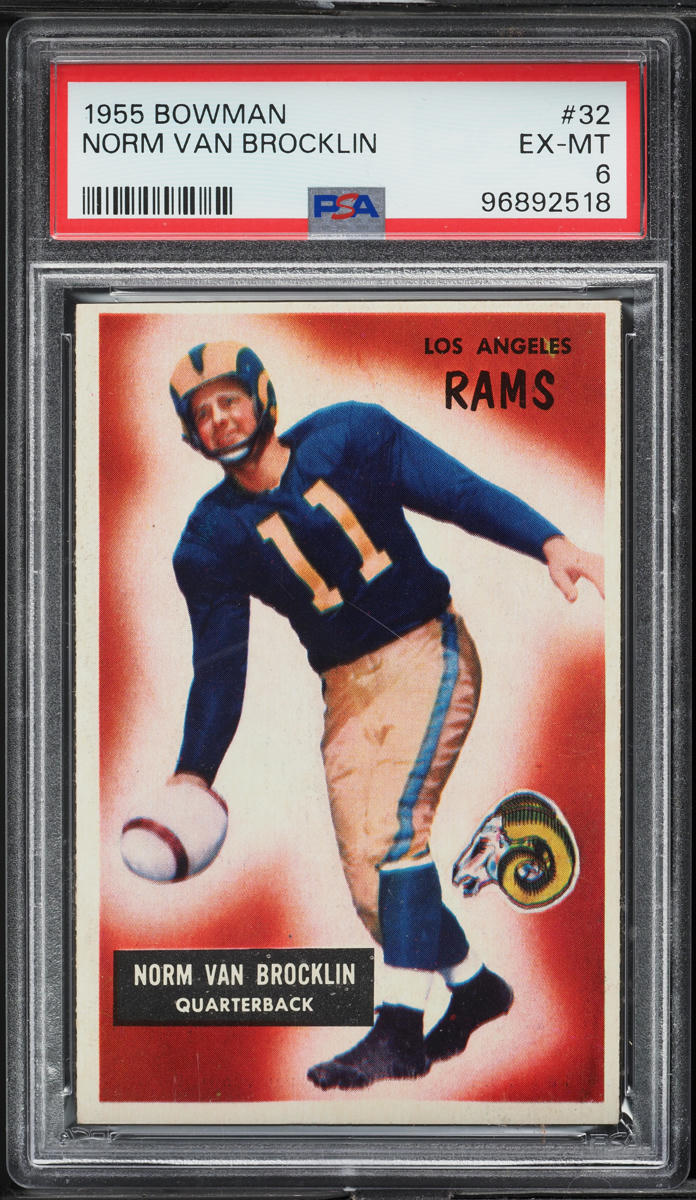 1955 Bowman Football Norm Van Brocklin #32 PSA 6 EXMT on Fanatics Collect