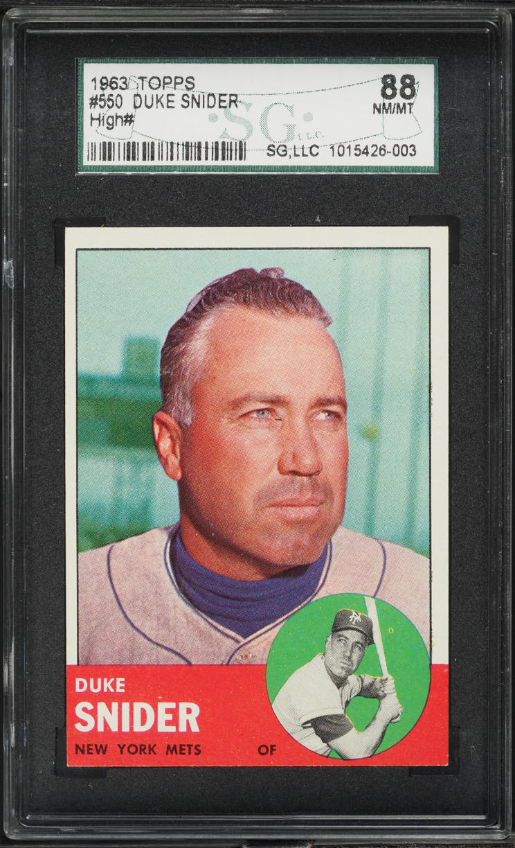 1963 Topps Duke Snider #550 SGC 8 NM-MT on Fanatics Collect