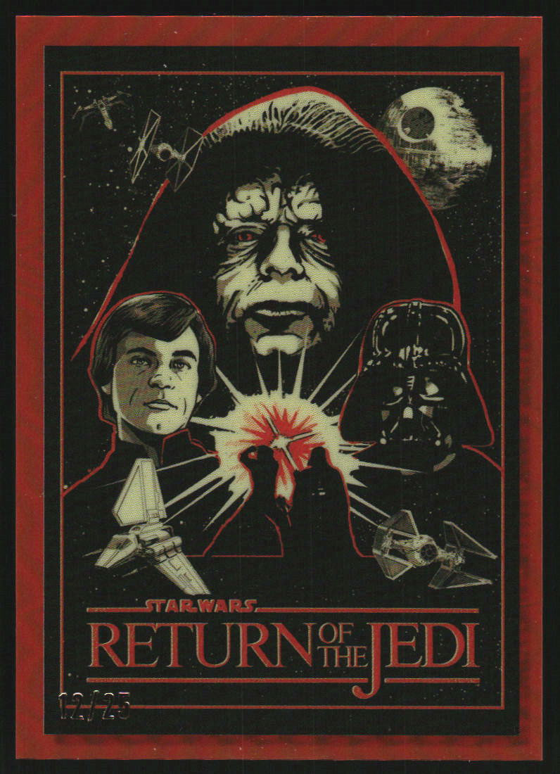 2023 Topps Chrome Star Wars Galaxy Return of the Jedi 40th Orange ...