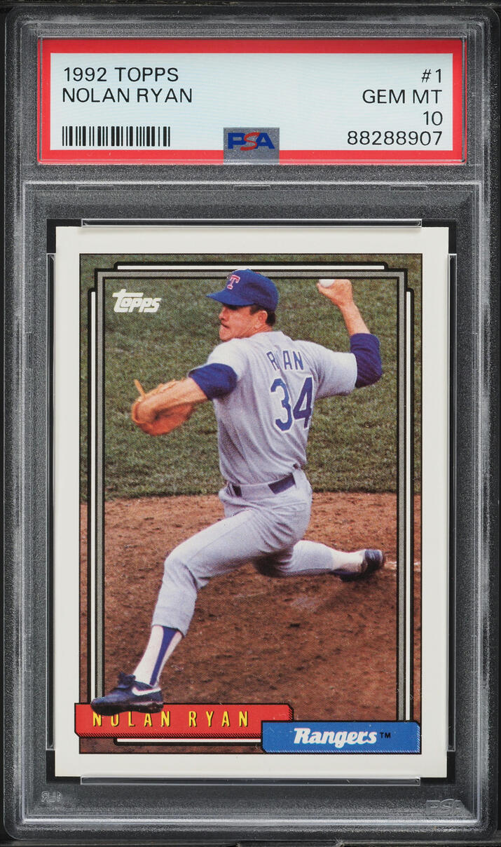 1992 Topps Nolan Ryan #1 PSA 10 GEM MINT on Fanatics Collect