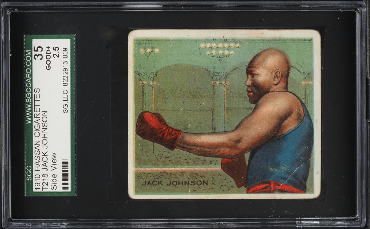 1910 T218 Mecca Jack Johnson SIDE VIEW SGC 2.5 GD+ on Fanatics Collect
