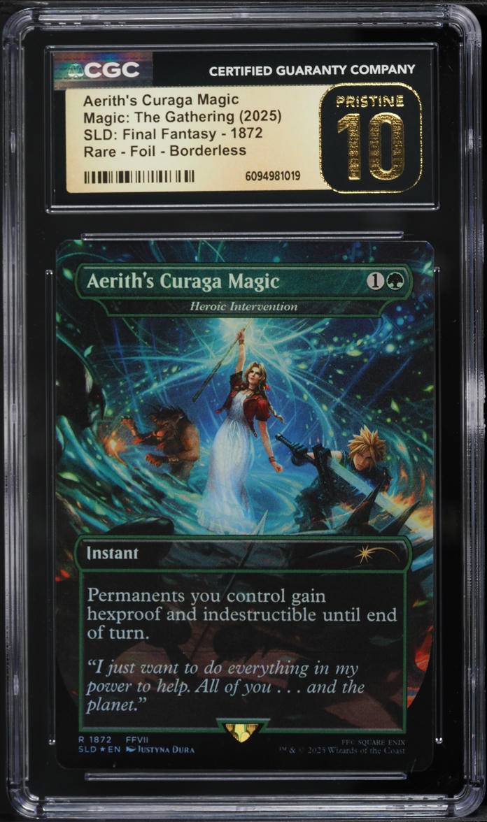 2025 MTG SLD Final Fantasy Foil Borderless Aerith's Curaga Magic #1872 ...