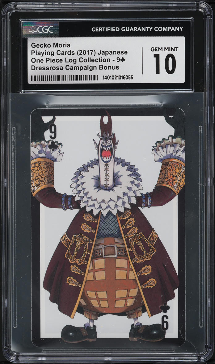 2017 One Piece Japanese Dressrosa Playing Cards Gecko Moria 9 OF CLUBS ...