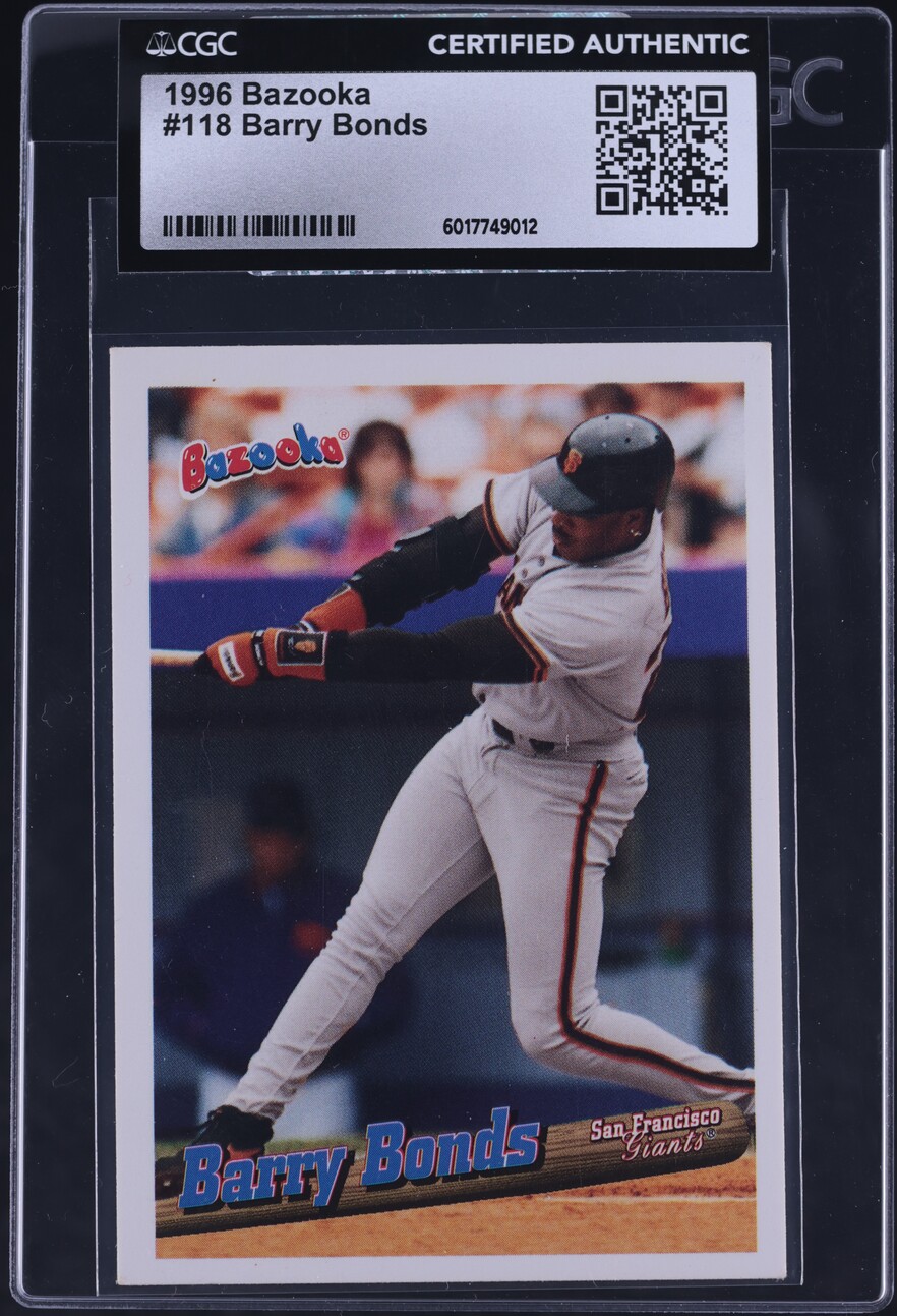1996 Bazooka Barry Bonds #118 CGC AUTH on Fanatics Collect