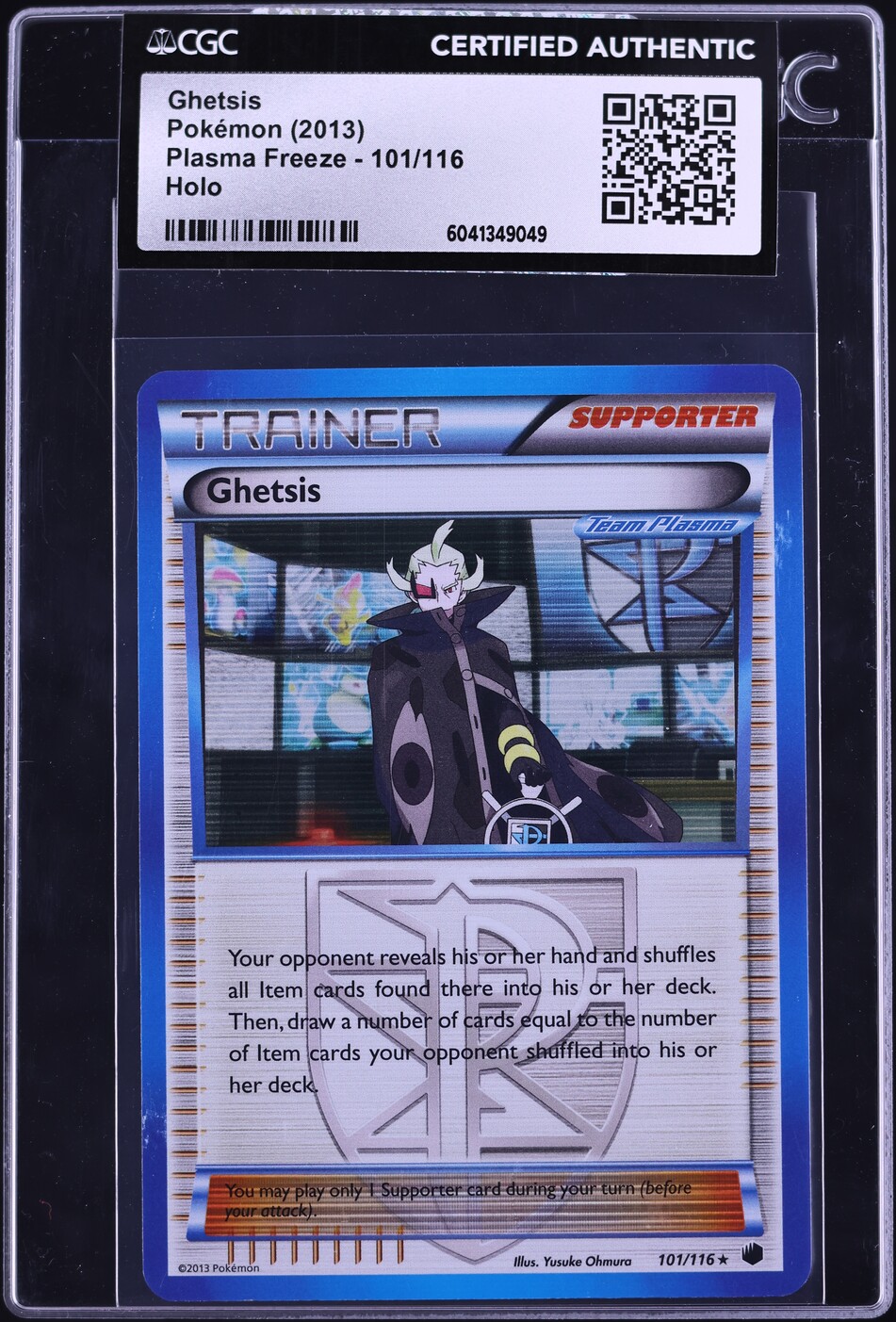 2013 Pokemon Black & White Plasma Freeze Holo Ghetsis #101 CGC AUTH on ...