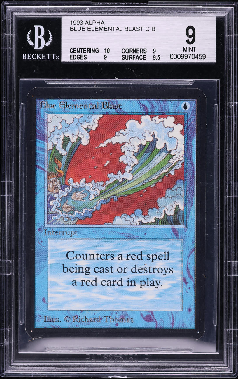1993 Magic The Gathering MTG Alpha Blue Elemental Blast BGS 9 MINT on ...