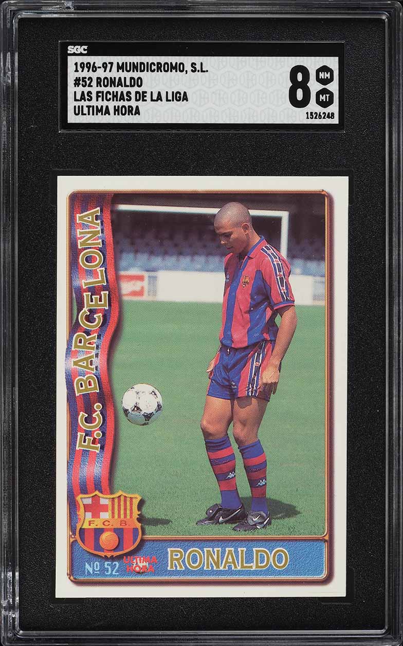 1996 Mundi Cromo SL Las Fichas De La Liga Ultima Hora Ronaldo #52 SGC 8 NM-MT on Fanatics Collect