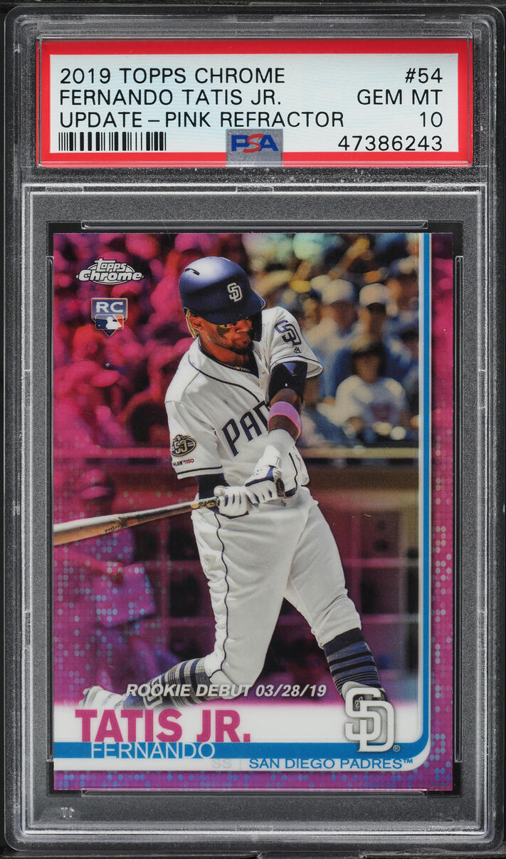 2019 Topps Chrome Update Pink Refractor Fernando Tatis Jr. ROOKIE #54 ...