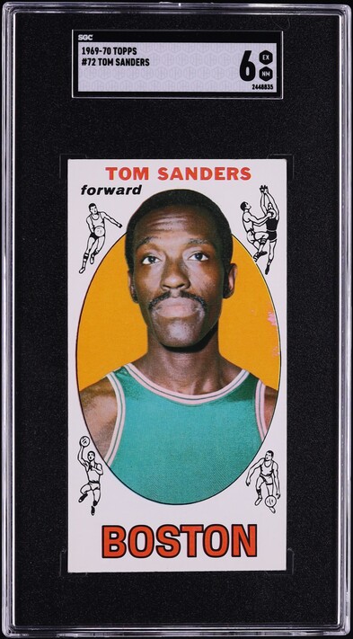 1969 Topps Basketball Tom Sanders ROOKIE #72 SGC 6 EXMT on Fanatics Collect