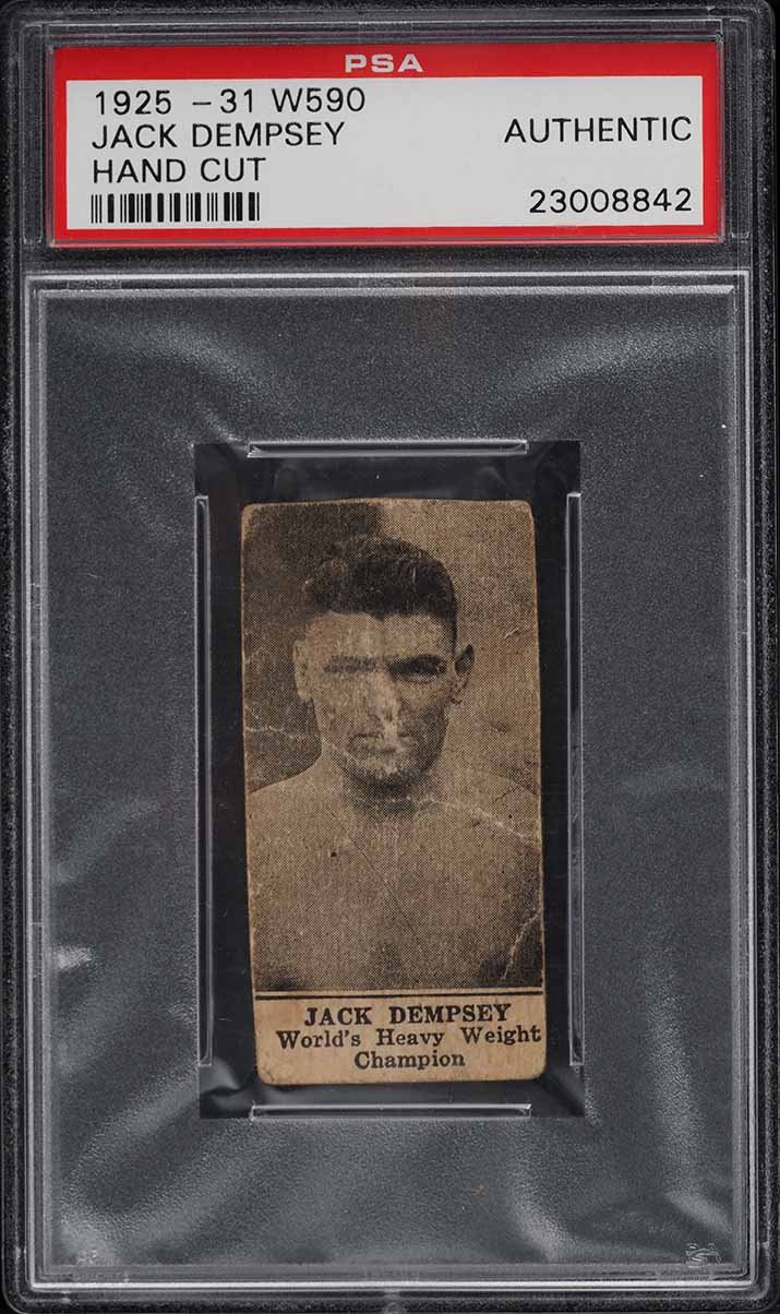 1925 W512 Jack Dempsey HAND CUT, PSA Auth on Fanatics Collect