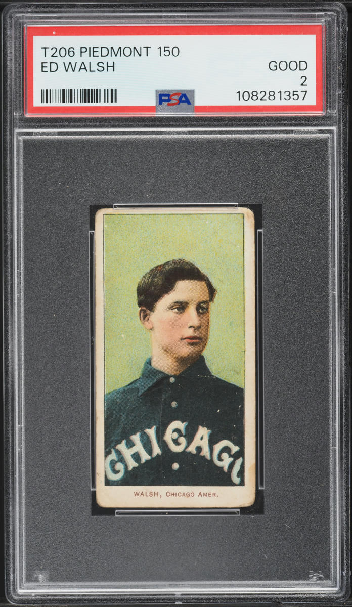 1909-11 T206 Ed Walsh PIEDMONT PSA 2 GD on Fanatics Collect