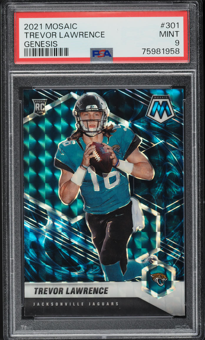 2021 Panini Mosaic Genesis Trevor Lawrence ROOKIE #301 PSA 9 MINT on ...