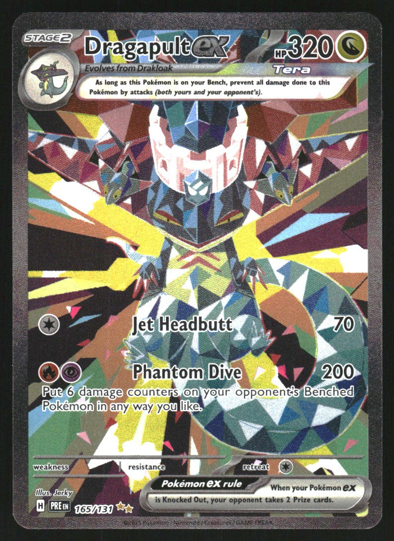 2025 Pokemon Scarlet and Violet Prismatic Evolutions #165 Dragapult ex ...