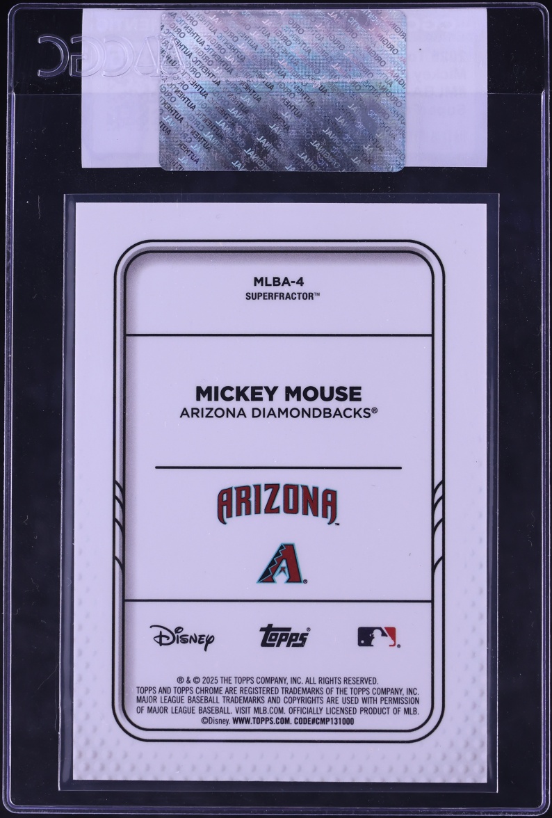 2025 Topps Chrome Update Mickey And Friends Superfractor Mickey Mouse 1 ...