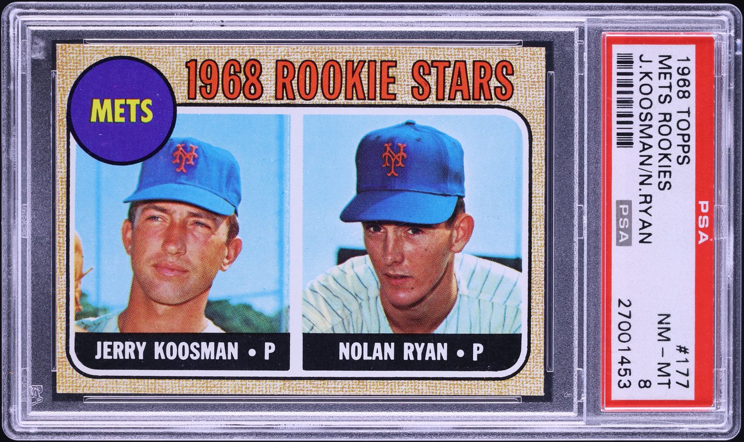 1968 Topps Nolan Ryan ROOKIE #177 PSA 8 NM-MT on Fanatics Collect