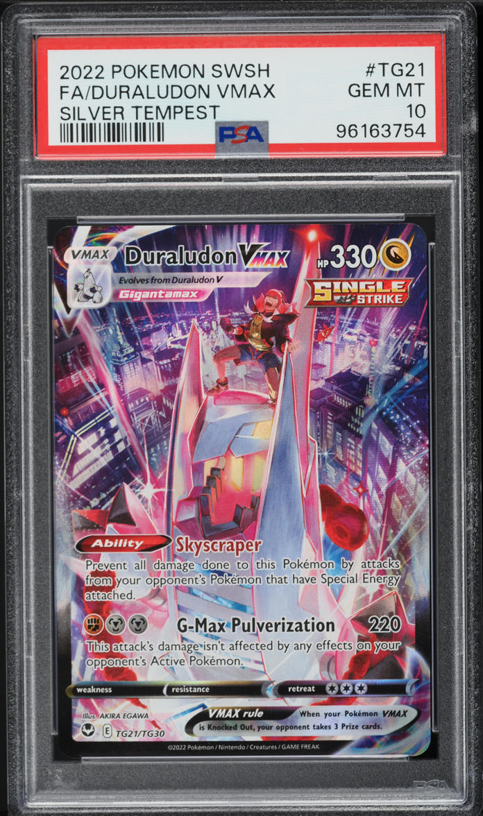 2022 Pokemon SWSH Silver Tempest Full Art Duraludon VMAX #TG21 PSA 10 ...