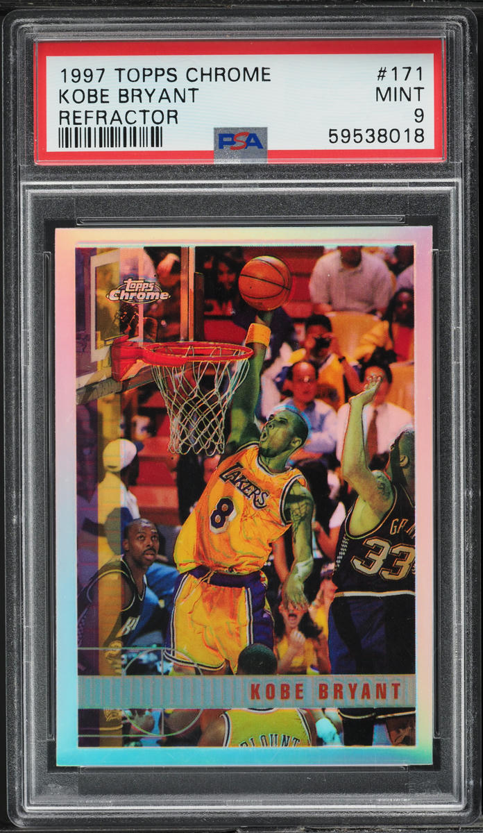 1997 Topps Chrome Refractor Kobe Bryant #171 PSA 9 MINT on Fanatics Collect