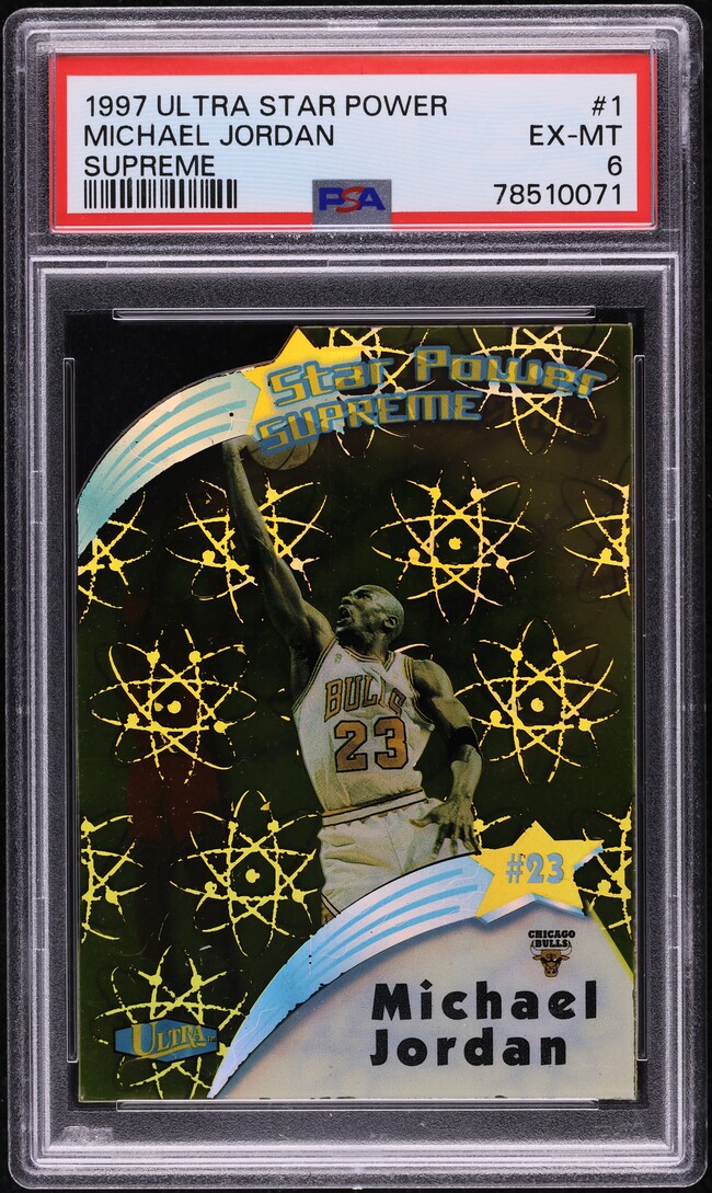 1997 Ultra Star Power Supreme Michael Jordan #1 PSA 6 EXMT on Fanatics ...