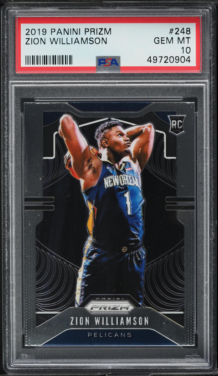 2019 Panini Prizm Zion Williamson ROOKIE #248 PSA 10 GEM MINT on ...