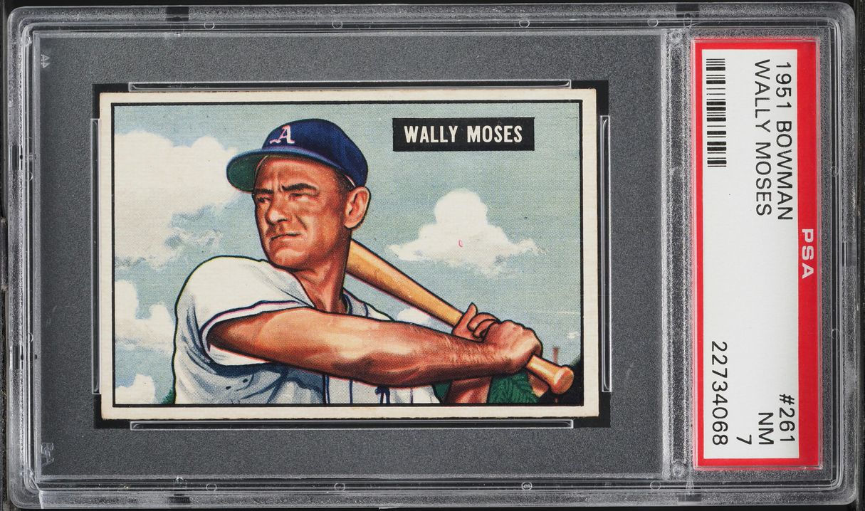 1951 Bowman Wally Moses #261 PSA 7 NRMT on Fanatics Collect