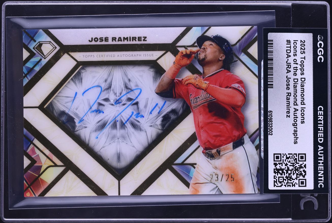 2025 Topps Diamond Icons Jose Ramirez AUTO /25 #ITDA-JRA CGC AUTH on ...