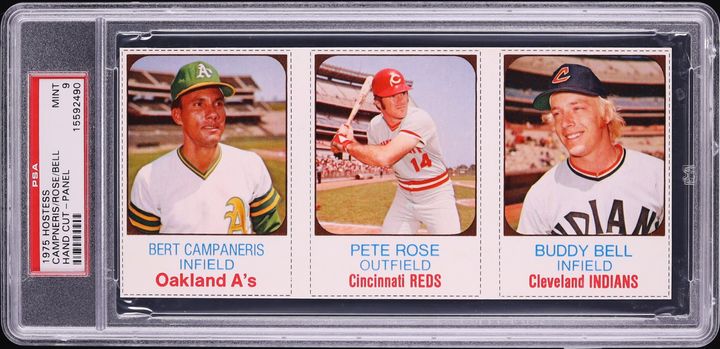 1975 Hostess Bert Campaneris Pete Rose Buddy Bell PSA 9 MINT on ...