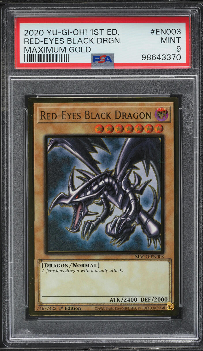 2020 Yu-Gi-Oh! Maximum Gold 1st Edition Red-Eyes Black Dragon #MAGO-EN003 PSA 9 on Fanatics Collect