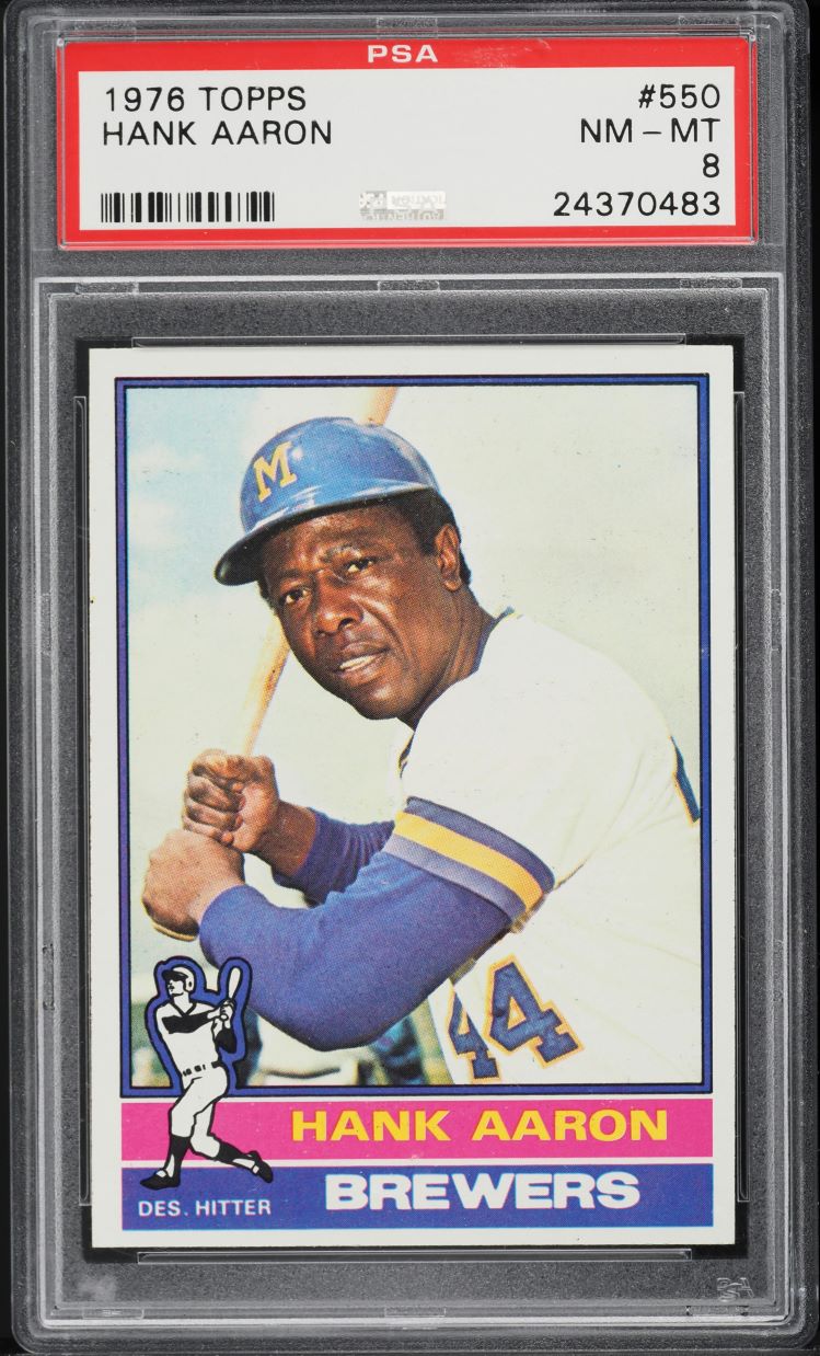 1976 Topps Hank Aaron #550 PSA 8 NM-MT on Fanatics Collect