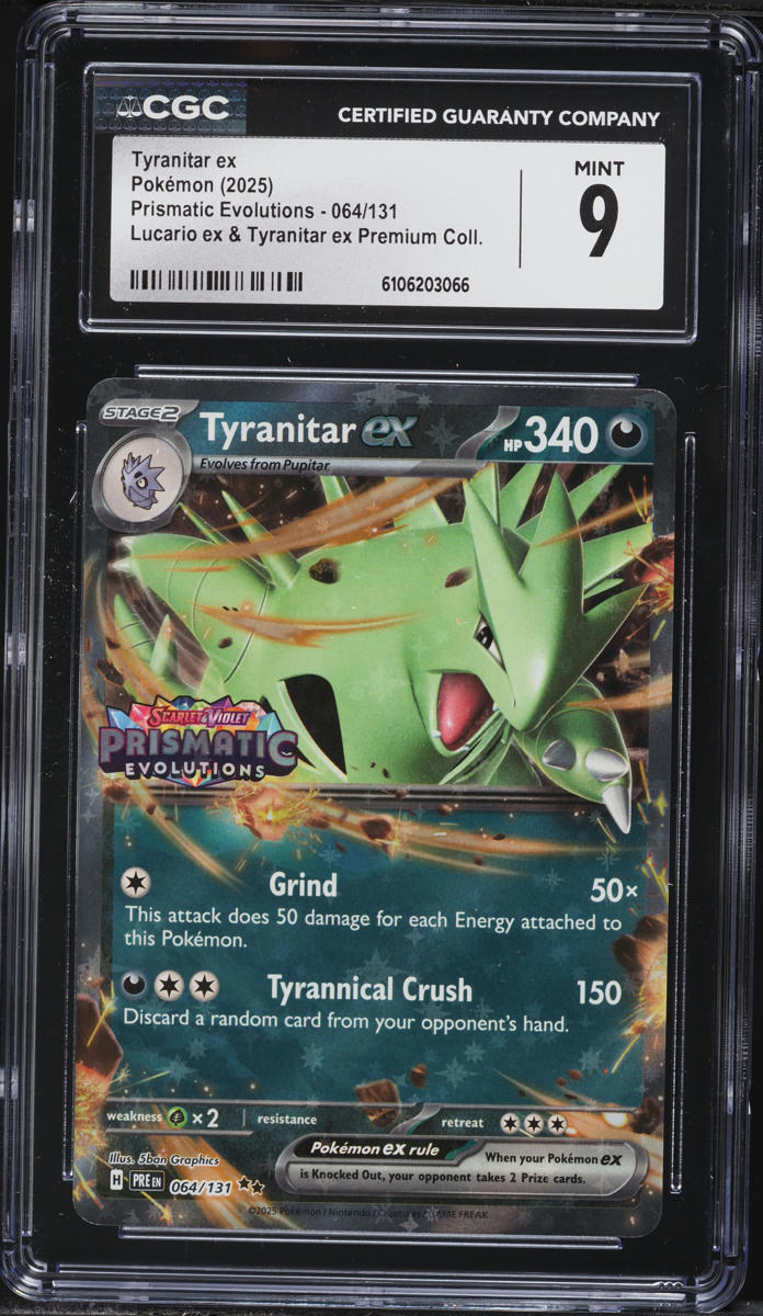 2025 Pokemon SV Prismatic Evolutions Premium Collection Tyranitar Ex ...