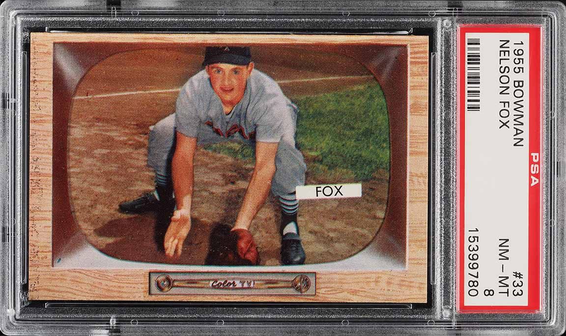 1955 Bowman Nellie Fox #33 PSA 8 NM-MT on Fanatics Collect
