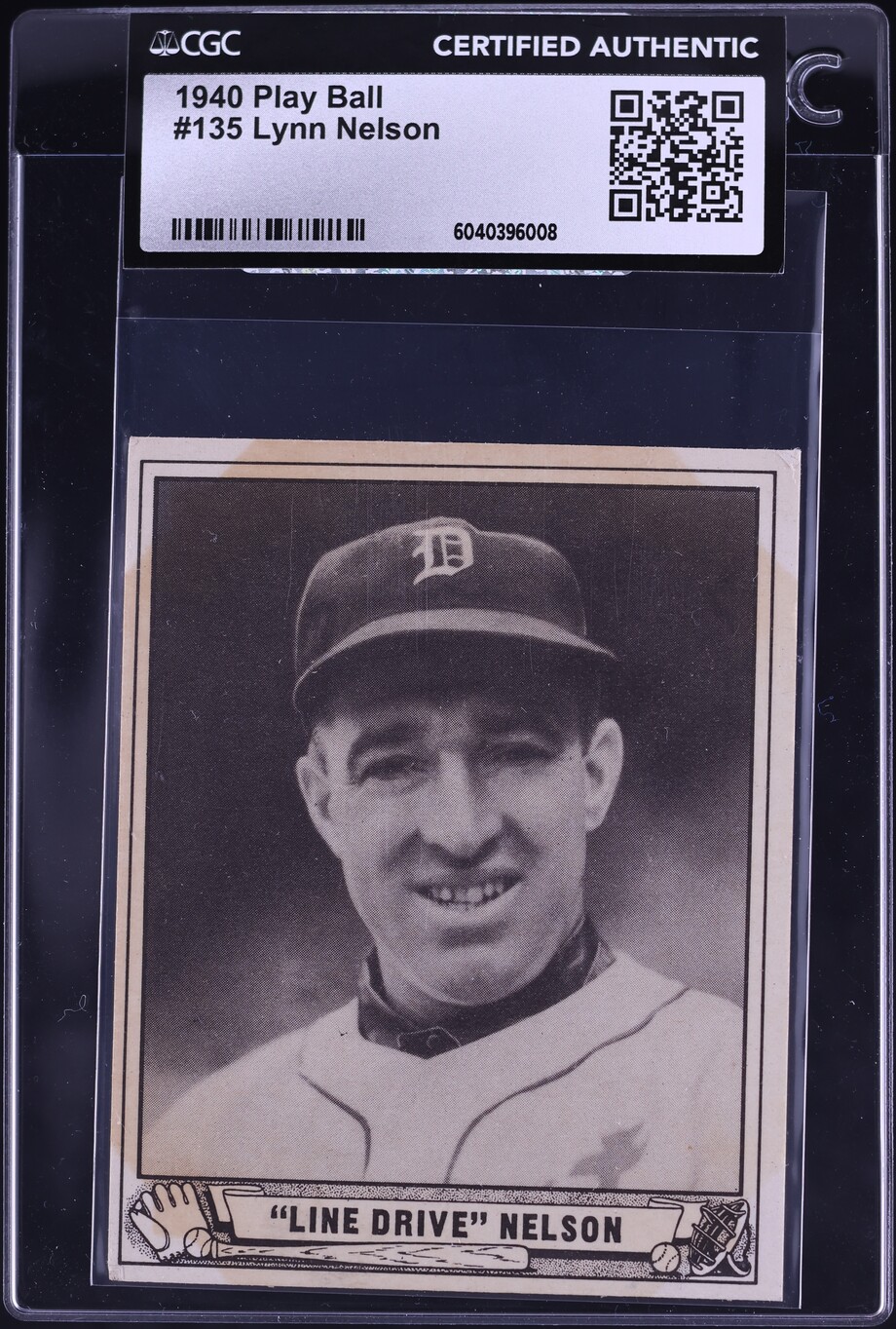 1940 Play Ball Lynn Nelson #135 CGC AUTH on Fanatics Collect