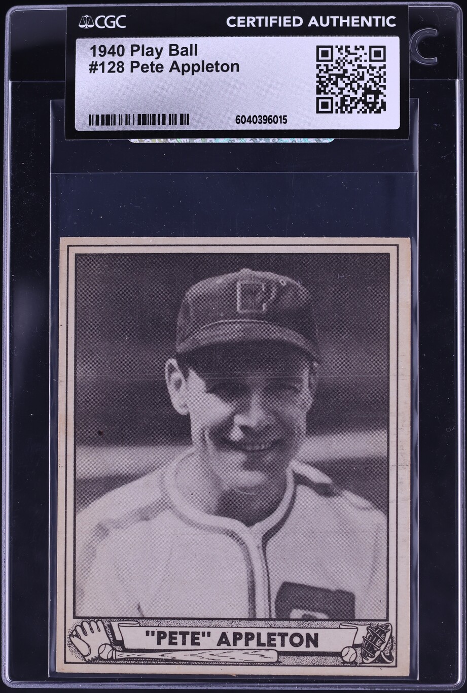 1940 Play Ball Pete Appleton #128 CGC AUTH on Fanatics Collect