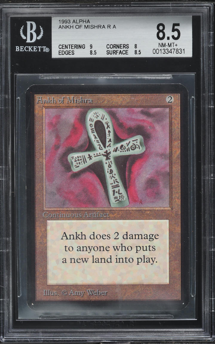 1993 Magic The Gathering MTG Alpha Ankh Of Mishra BGS 8.5 NM-MT+ on ...