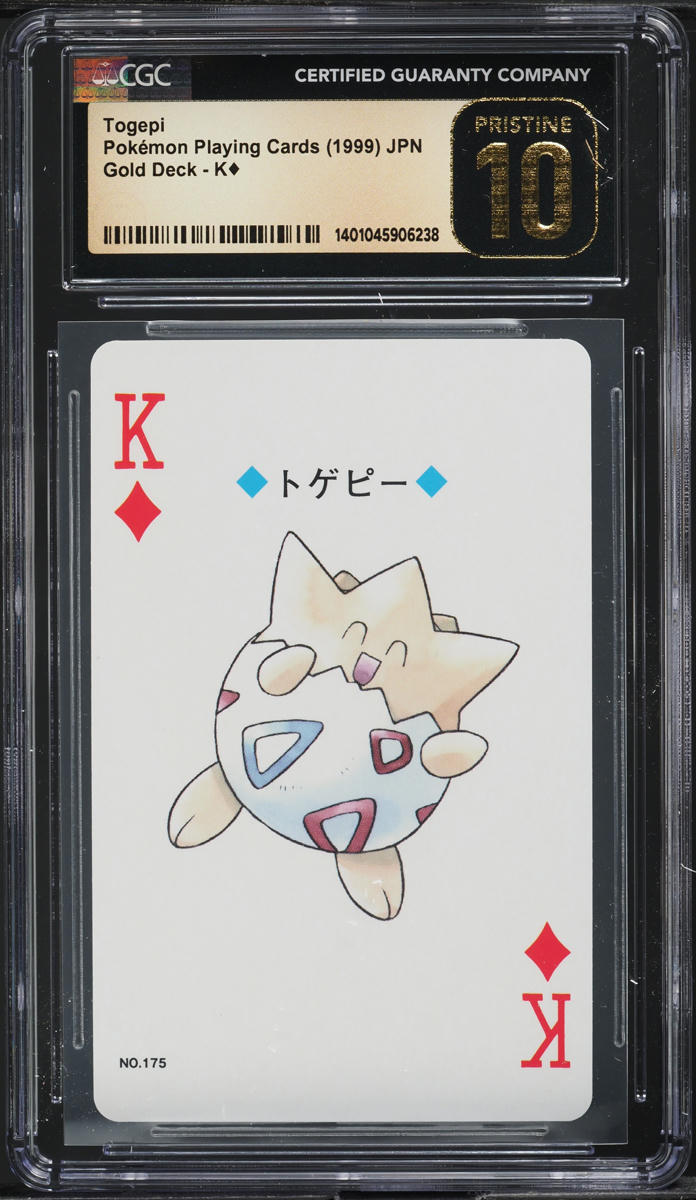 1999 Pokemon Japanese Gold Poker Set Nintendo Playing Togepi CGC 10 ...