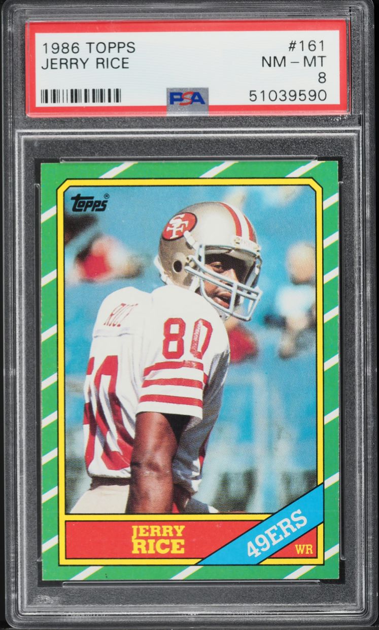 1986 Topps Football Jerry Rice ROOKIE #161 PSA 8 NM-MT (PWCC-S) on ...