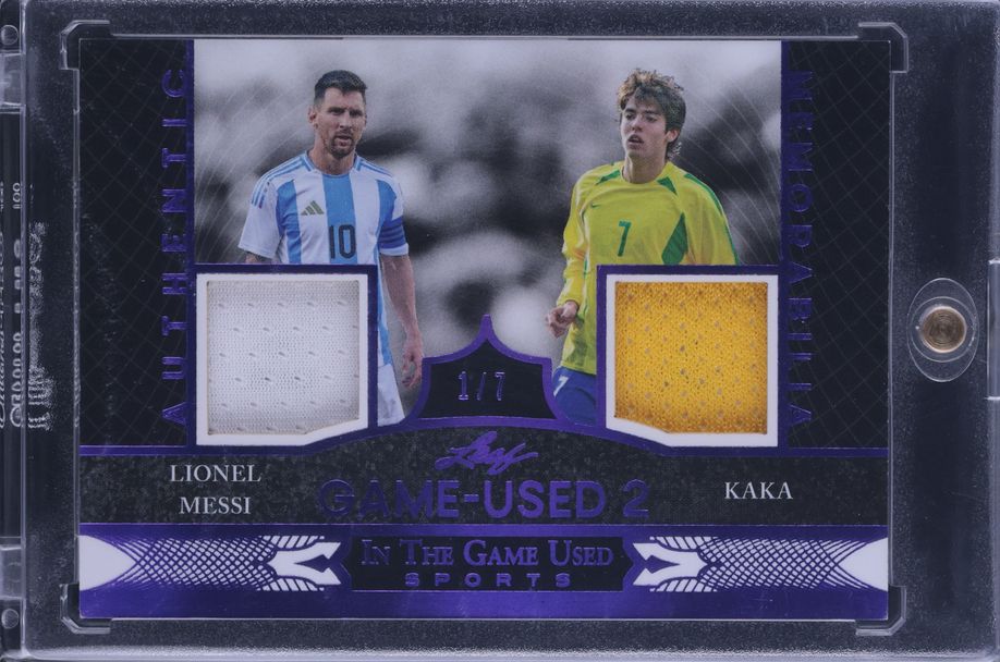 2024 Leaf In The Game Used Sports Purple Lionel Messi Kaka PATCH 1/7 ...